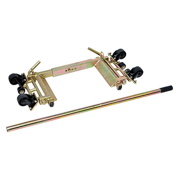 ●ジャッキアップ不要のレバー式ホイルドーリー！●タイヤサイズの4段階調節が可能で、幅広く使えます。●耐荷重：750kg●サイズ：巾約785〜860×奥行約470×高さ230mm●車輪：φ76mm×4ヶ(自在輪・ストッパーなし)●材質：本体/...