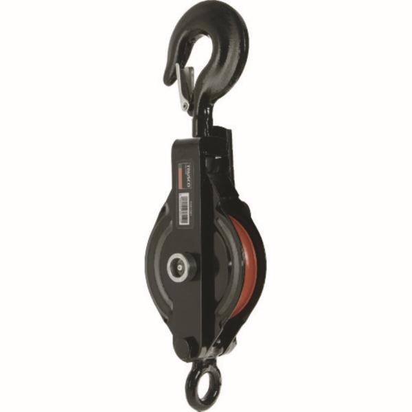 ●側板が開くのでロープの途中からでも装着可能です。●グリスニップル付ですので分解しなくても給油できます。●車軸内部にオイル溜まりがありますので、長期にわたり潤滑され回転が安定しています。●ロープを通し、荷物などの吊り上げや引っ張り作業に最適...