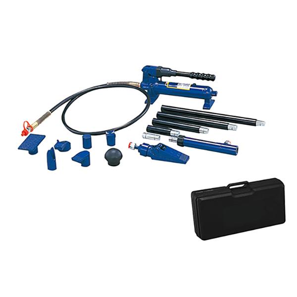 ●ボデー修正に最適!キット内容1.油圧ポンプ2.油圧ホース(1.8m)3.油圧ラム4ton(ストローク100mm)4.スプレッダーラム5.エキステンションチューブ　400mm6.エキステンションチューブ　300mm7.エキステンションチュー...