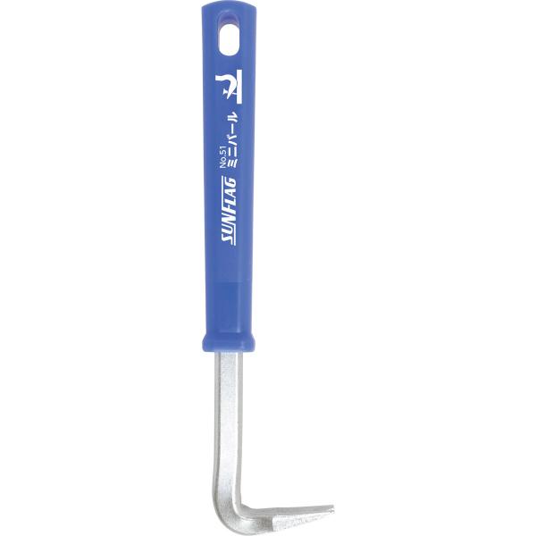 ●釘抜き、大きなホッチキスの取り外しや、缶の開封などに使えるコンパクトなミニバールです。●サイズ：全長150×巾35×厚み12mm●材質：軸/スチール、ハンドル/ポリプロピレン樹脂●自重：0.08kg