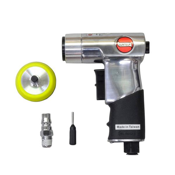 ●オービットダイヤ4mm●パーツ補修の仕上げに最適●サイズ：パッド/50mm×M6●全長：108mm●無負荷回転数：15,000rpm●空気消費量：91L/min●最大使用空気圧：600kPa(6.1kg/平方センチメーター）●騒音：84d...