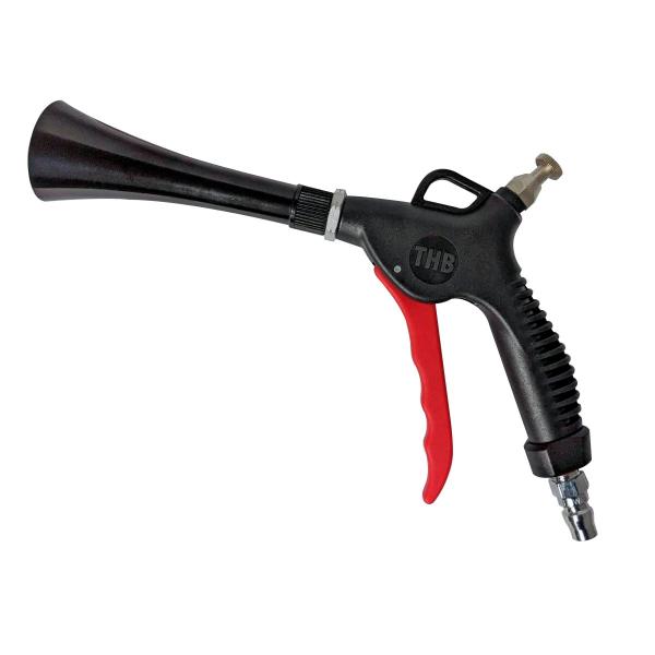 ●エアを螺旋状に叩くように吹き付け、シートの清掃やホコリの吹き飛ばし、水切りに力を発揮します。●エアバックの粉清掃にも！●空気量調整ネジ付きです。●最大使用空気圧：1MPa●サイズ：275×170mm●20PMカプラー付き●エア供給口径：1...