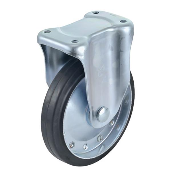 ●サイズ：φ200mm●耐荷重(kg)：255●規格：固定輪●ピッチ(mm)：112×63●仕様：ストッパーなし●材質：車輪/ゴム、フレーム/スチール●ベースサイズ：152×100mm●穴径：φ11mm●全高：250mm●自重：2.93kg...