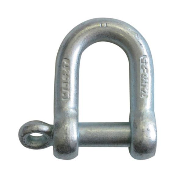 ●JISシャックルより口幅が広く汎用性が高いシャックルです。●土木、建築工事などでの荷物の荷役・連結金具として。●サイズ：径/Φ16mm、巾/32mm●本体寸法(mm)：t/16、B/32、d/16、D/32、L1/60●ピン寸法(mm)：...