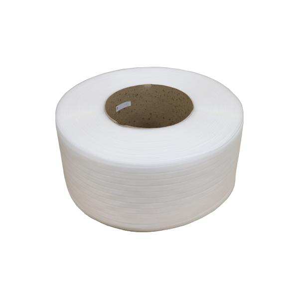 ●サイズ：巾15.5mm×長さ2500m×厚み0.6mm●色：透明●材質：ポリプロピレン●自重 9.55kg※全自動梱包機のアーチが1200×1200mm以上のものには使用できません。