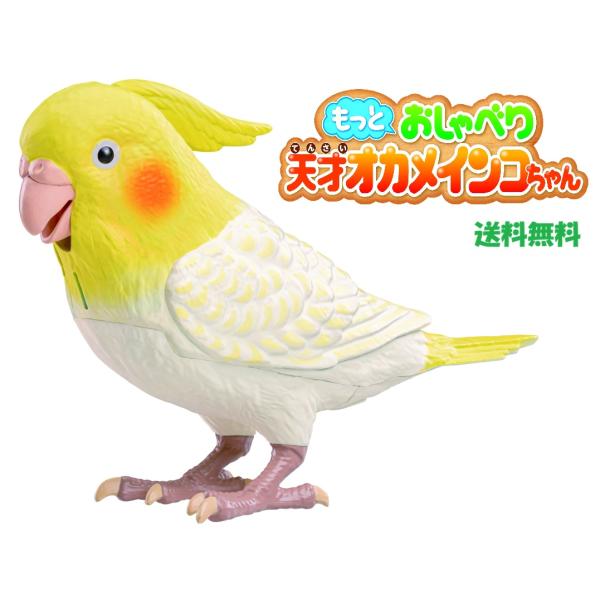 手のひらに乗る本物そっくりのオカメインコが、毎日の暮らしを明るくにぎやかにします。頭をなでると2300通り以上のおしゃべりを楽しめ、懐かしい童謡や唱歌10曲もランダムで披露。質問に答えた言葉を録音して返すミミクリーおしゃべりや、65通り以上...