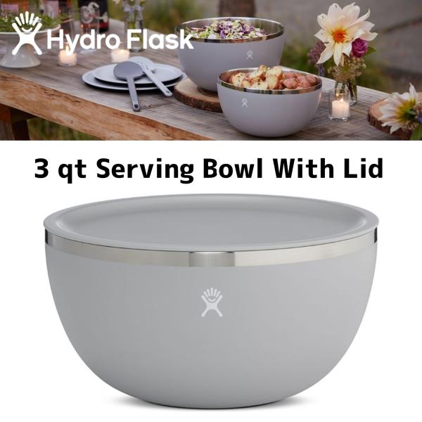■OUTDOOR KITCHEN3 qt Serving Bowl With Lidハイドロフラスクがらアウトドアキッチンウェアが登場!アウトドア、キャンプ、BBQで活躍する保温保冷できるオシャレなボウルです。TouchShield〓の断熱...