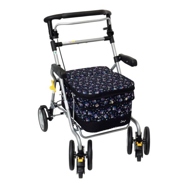 「商品情報」商品紹介商品紹介 ハンドル高約89~98cmワンタッチ座面、ちょっとした休憩に両輪ブレーキと2WAYブレーキ折りたためて自立し、持ち運びも可能です取り外し可能のライト付き11WAYキャスターでスムーズな方向転換 原材料・成分 ●...