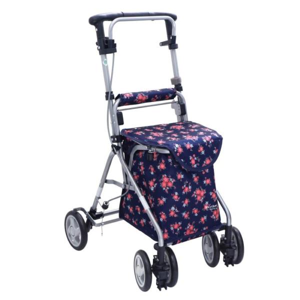 「商品情報」商品紹介ハンドル高約89〜98cmワンタッチ座面、ちょっとした休憩に両輪ブレーキと2WAYブレーキ折りたためて自立し、持ち運びも可能です取り外し可能のライト付き6WAYキャスターでスムーズな方向転換原材料・成分●サイズ／幅46....