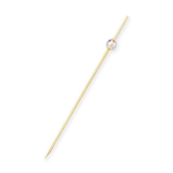 ビーズピックス クリア　9cm◇カラフルなビーズ珠をあしらった串です。◇パーティやレセプションなどオードブルに高貴な彩りを添えます。◇竹串はシンプルなスタンダードモデルの丸串から料理に合わせた様々な形状の串があります。◇創作に最適ななカタチ...