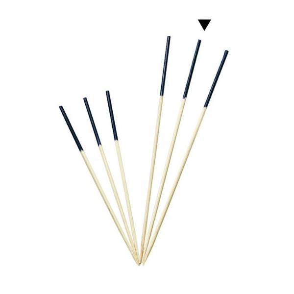 勘定串 紺（1色）　12cm◇持ち手にアクセントの色を施したシンプルで洒落た飾り串です。◇竹串はシンプルなスタンダードモデルの丸串から料理に合わせた様々な形状の串があります。◇創作に最適ななカタチで、機能性に優れた実用的な竹串です。◇竹10...