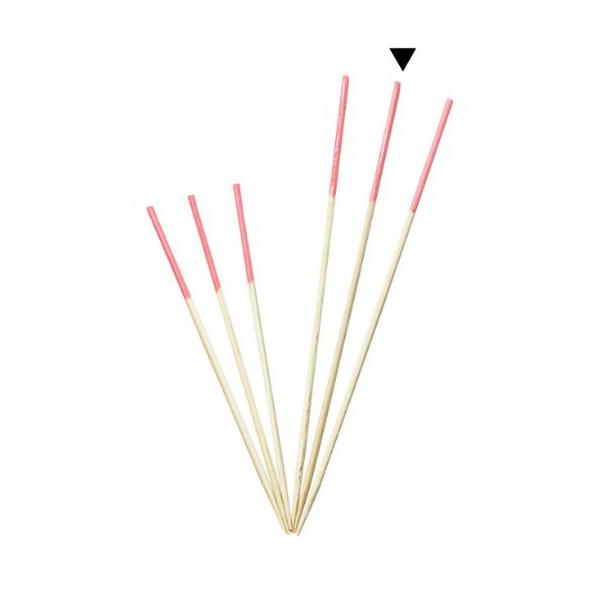 勘定串 ピンク（1色）　12cm◇持ち手にアクセントの色を施したシンプルで洒落た飾り串です。◇竹串はシンプルなスタンダードモデルの丸串から料理に合わせた様々な形状の串があります。◇創作に最適ななカタチで、機能性に優れた実用的な竹串です。◇竹...