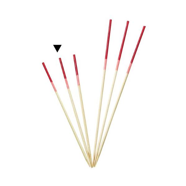 勘定串 赤/ピンク（2色）　9cm◇持ち手にアクセントの色を施したシンプルで洒落た飾り串です。◇竹串はシンプルなスタンダードモデルの丸串から料理に合わせた様々な形状の串があります。◇創作に最適ななカタチで、機能性に優れた実用的な竹串です。◇...