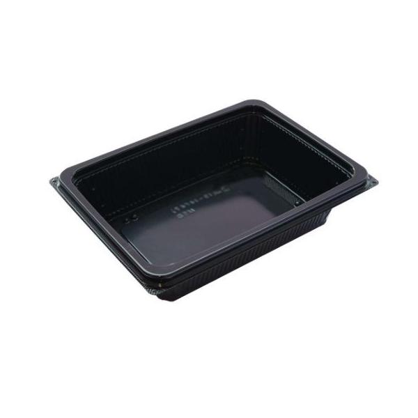 DLV角19-14（47）MSD 黒◇新機能「連結かん合」搭載!！◇蓋をした状態で積み重ねると本体底面が蓋天面にはまる「かん合方式」。◇汁漏れしにくく、お持ち帰りやデリバリーで効果を発揮します。●本体：レンジ対応●素材：MSD●容量：ごはん...