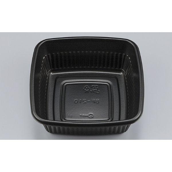 BF-210 黒本体◇定番に二段弁当の黒色です。◇ごはんとおかずをセパレートに！◇テイクアウトやデリバリー時の食材のズレや飛び散りが目立ちにくく！●本体：レンジ対応●素材：BF●耐熱温度：105℃●容量：約 890cc （ごはん：約 620...