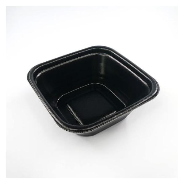 DLV角丼16-16（61）MFP黒W◇作りたての美味しさと見た目をキープ！◇輸送時の容器のずれ、中身崩れの抑制に優れた、これまでにない安定感抜群の容器です。※DLV角丼16-16中皿-1 PPNT の本体です。※T-DLV角丼16-16中...