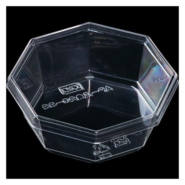 AP-八角20-38 本体 エコ◇八角型の透明容器です。◇環境に優しいエコAPET素材使用。◇回収された透明容器やPETボトルをリサイクルした原料を使用。◇CO2の排出を抑えた環境負荷の少ない商品です。※T-AP-八角20 嵌合蓋APET ...