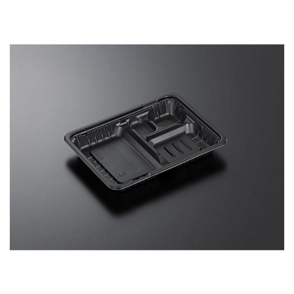 CTガチ弁Ｌ ＩＫ23-17Ｅ2 ＢＫ 身◇定番のお弁当に使いやすい、オーソドックスな弁当容器！●本体：レンジ対応●素材：ＣＴ●耐熱温度１３０℃　　　　　　●サイズ：２３０×１７０×３０mm ●入数：５０枚