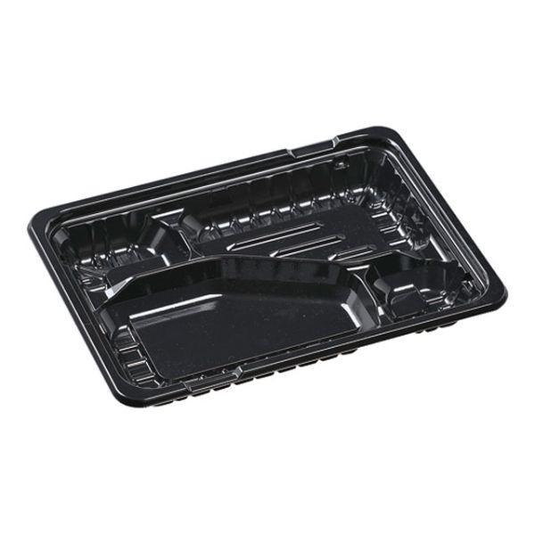 MSD箱弁23-17-2 本体 黒◇定番のお弁当に使いやすい、オーソドックスな弁当容器！●本体：レンジ対応●素材：マルチSD●耐熱温度110℃　　　　　　●サイズ：230×169×30mm ●入数：50枚