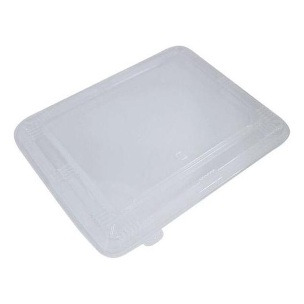 T-箱弁24-20 内嵌合IC蓋◇定番のお弁当に使いやすい、オーソドックスな弁当容器！●本体：レンジ使用不可●素材：OPS●耐熱温度：約80℃　　　　　　●サイズ：221×187×18mm ●入数：600枚