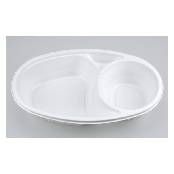 BF-213 ホワイト 本体◇定番のカレー容器です。◇お弁当屋さんで人気です。●本体：レンジ対応●素材：BF●耐熱温度：１０５℃　　　　　●サイズ：２４３×１５６×４５mm ●入数：900枚