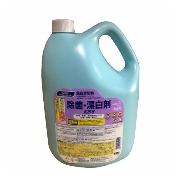 花王 KB 6 除菌 漂白剤　食品添加物●形状：5ｋｇボトル●用途：野菜、食器、調理器具などの除菌・消臭・漂白に！●特徴：業務用の除菌・漂白剤●入数：1個