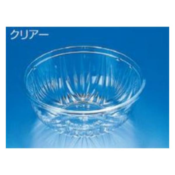 クリーンボール M 中 深 本体◇定番の冷やし中華や、冷やしうどんの容器です。●本体：レンジ不可●素材：A-PET●耐熱温度：６０℃　　　　　●サイズ：φ１５０×５６mm ●入数：50枚
