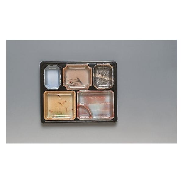 優膳 YN-540H うつわ 本体 ◇明るく見映えする『あずさ』柄と落ち着きのある『うつわ』柄の2点式仕出し容器。◇盛り付けの方向を選びません。◇食材が映える色使い！●本体：レンジ不可●本体素材：HIPS●耐熱温度：80℃　　　　　　●サイ...