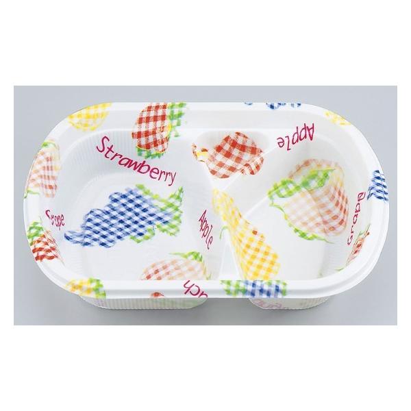 BF-172 フルーツ 本体 ◇かわいいフルーツ柄、お子様弁当に！◇ごはん 約190ｇ●本体：レンジ対応●素材：BF●耐熱温度：105℃　　　　　　●サイズ：185×128×40mm ●入数：50枚