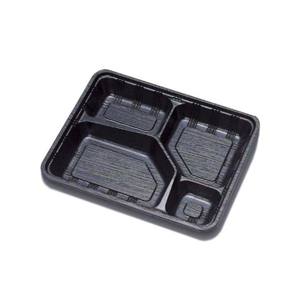 LC-614 黒◇コチラの商品は本体と蓋セットです。●本体：レンジ不可●素材：HIPS●耐熱温度：80℃　　　　　　●サイズ：238×190×30mm ●入数：50枚セット