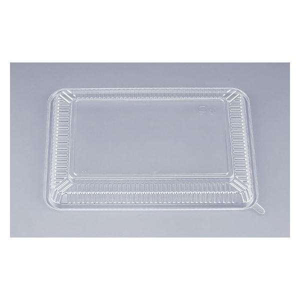 CZ-221 透明蓋 ◇CZ-221 BS黒 本体、CZ-221-1 BS黒 本体の蓋です。●蓋：レンジ不可●素材：OPS●耐熱温度：85℃　　　　　　●サイズ：214×154×12mm ●入数：600枚（50枚×12）