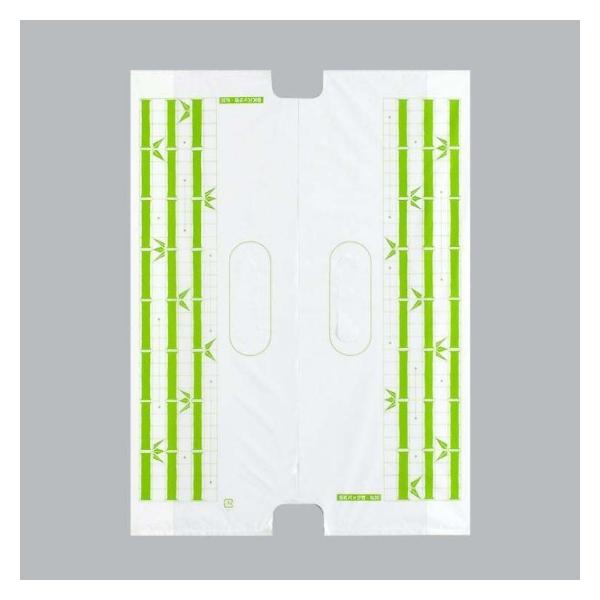 SKバッグ 竹◇フラットの状態で持ち運びができます。◇風呂敷と違い、結ぶ必要が無いため、作業効率がUPします。◇結び目が無いため、包装後の積み重ねが可能です。●サイズ：巾・長さ・折込（mm）/310・430・40●材質：HDPE●形状：SK...
