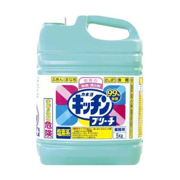 カネヨ石鹸 キッチンブリーチ ◇塩素系の漂白剤です。●容量 ：5kg ●個装サイズ(幅×奥行×高さ)：207×126×296 mm ●外装サイズ(幅×奥行×高さ)：413×213×305 mm●個装重量：5.2kg●入数：1個