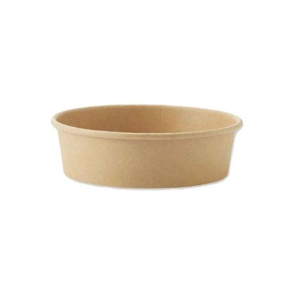 ◇テイクアウト用としてサラダやお惣菜などにお使いいただける浅型のフードカップです。◇ナチュラル感のあるおしゃれなクラフトのペーパーボウルなので、アウトドアやホームパーティー等にもおすすめです。 ●サイズ：上150mm×底128mm×高45m...