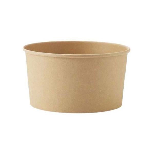 ◇テイクアウト用としてサラダやお惣菜などにお使いいただける浅型のフードカップです。◇ナチュラル感のあるおしゃれなクラフトのペーパーボウルなので、アウトドアやホームパーティー等にもおすすめです。 ●サイズ：上150mm×底128mm×高75m...