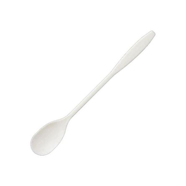 マドラースプーン 160mm アイボリー （単袋入）◇少し長めのしっかりした形状なので、かき氷・パフェ・フロートなどに最適です。◇1本ずつ個包装しています。●材質：PS●サイズ：幅23×全長160mm●入数：100本