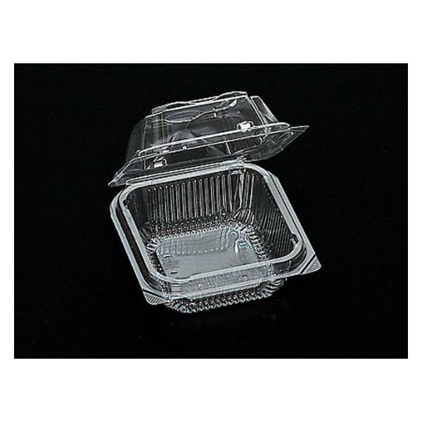 コチラの商品は個人宅への配送が不可の商品となります。必ず宛先に『(株)・(有)・商店』等を記載下さい。FKパック BK-115 ◇お惣菜やバーガーの容器に！●材質：OPS●レンジ：不可●サイズ（外寸・深さmm）：117×119×41（28）...