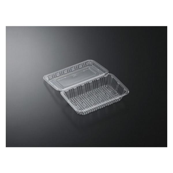 フードパック 特中浅 SE◇テイクアウト容器の定番品、透明のフードパック！◇お惣菜のテイクアウトやイベント・お祭りに幅広く使われています。●本体：レンジ不可●素材：OPS●耐熱温度：８０℃　　　　　●閉じたサイズ：１７６×１１０×H４０mm...