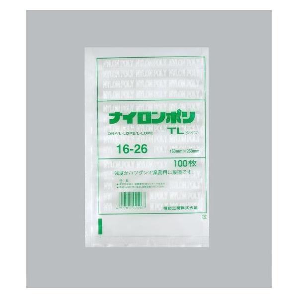 ナイロンポリ TLタイプ 16-26◇サイズが豊富で幅広い用途に対応できます。◇-40℃の冷凍食品包装から、95℃30分の高温ボイル殺菌まで幅広く対応できます。◇開封性を良くするため、V型ノッチ加工されています。用途○こんにゃく、米、漬物、...