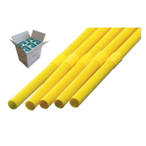 DAIYA STRAW フレックスストロー 黄◇ジュース用の曲がるストロー（包装なし）です。●サイズ：φ6mm×21cm●入数：10000本（500本×20箱）