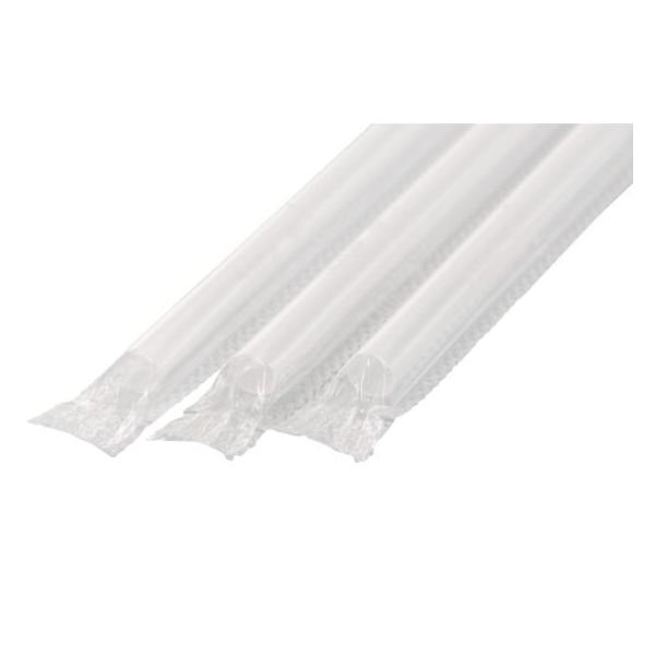 DAIYA STRAW ストレートストロー クリア◇シェイク用のストレートストロー（袋入り）です。 ●サイズ：φ7mm×21cm●入数：8000本（400本×20箱）