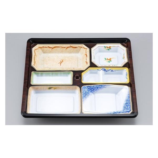 NU-235 京洛 本体◇料理を活かす美しい柄でおもてなしの席を演出します。◇磁器調の柄がまるで小皿が入っているかのように演出します。◇蓋と合わせて高級感のあるお弁当として使用できます。●本体：レンジ不可●本体素材：HIPS●耐熱温度８５℃...