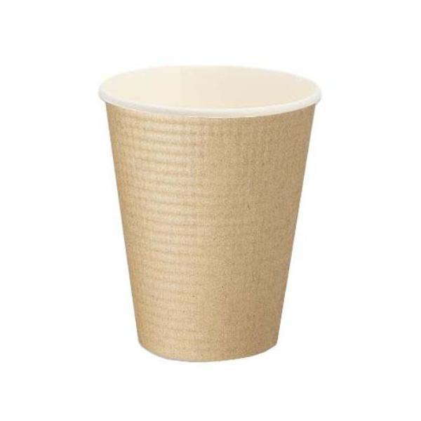 SMP-260E クラフト◇定番のホットドリンク用のコップです。◇エンボス加工した紙製スリーブを装着し、エアー層を形成。◇すべりにくく断熱性に優れた紙コップです。◇シンプルなデザインなのでコーヒーやその他のドリンク、惣菜にも！●材質：紙●重...