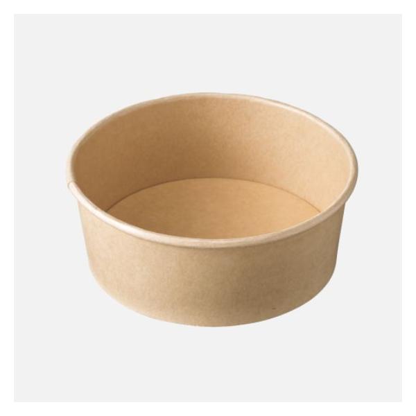 KM165-900 ナチュラル 本体 + KM-165 フタ（OPS） コチラの商品は宛先に『(株)・(有)・商店』等を記載下さい。◇紙の容器なので電子レンジ対応です。◇中皿の使用で多彩なメニューに対応できます！◇内側にPE加工をしてあり耐...