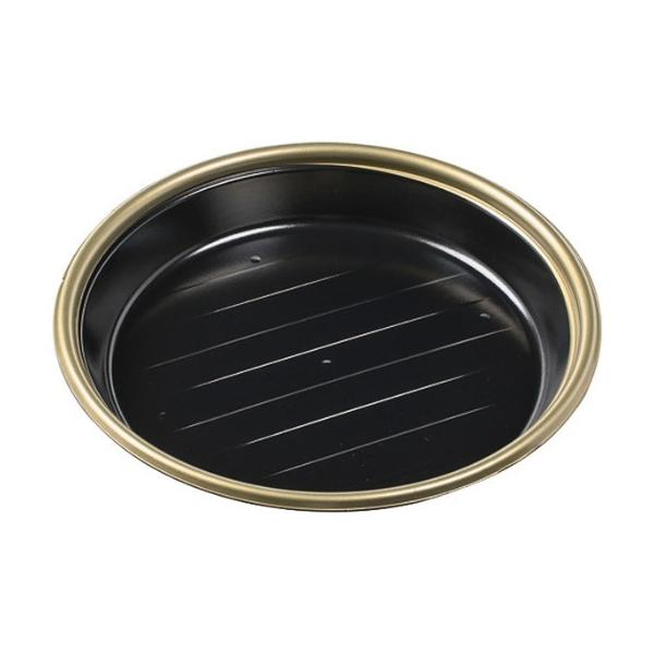 新4人桶P（V） 本体 金フチ黒◇発泡タイプの定番の寿司桶です。●材質：PSP●容量：にぎり 約32〜40貫●サイズ：φ325×45●入数：10枚寿司桶 すし容器 使い捨て 発泡 4人