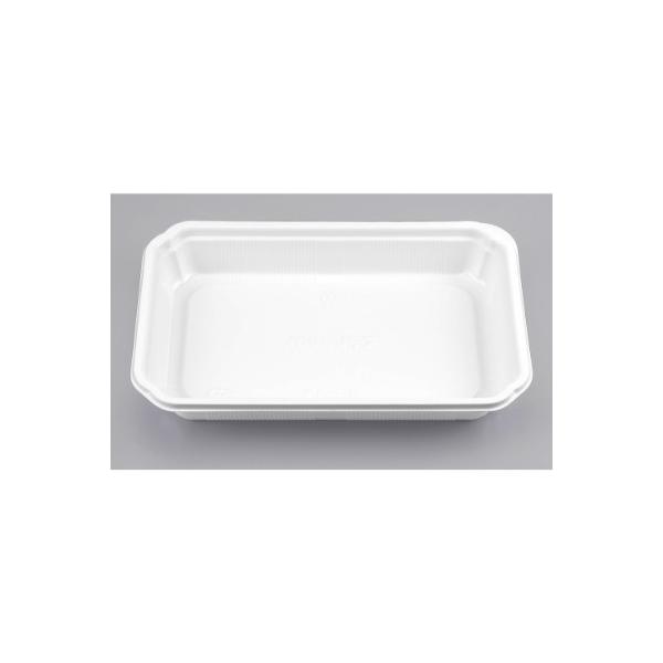 BF-14 ホワイト 本体 ◇定番のお惣菜の容器です。◇スーパーやお弁当やさんで人気です。●本体：レンジ対応●素材：BF●耐熱温度：１０５℃　　　　　●サイズ：２００×１２８×３０mm ●入数：５０枚