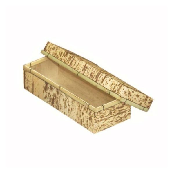 ●素材：竹皮・竹・綿糸　　　　●サイズ（cm）：外寸/約21×8×Ｈ5  内寸/約20.5×7.5×Ｈ4.9●入数：1個