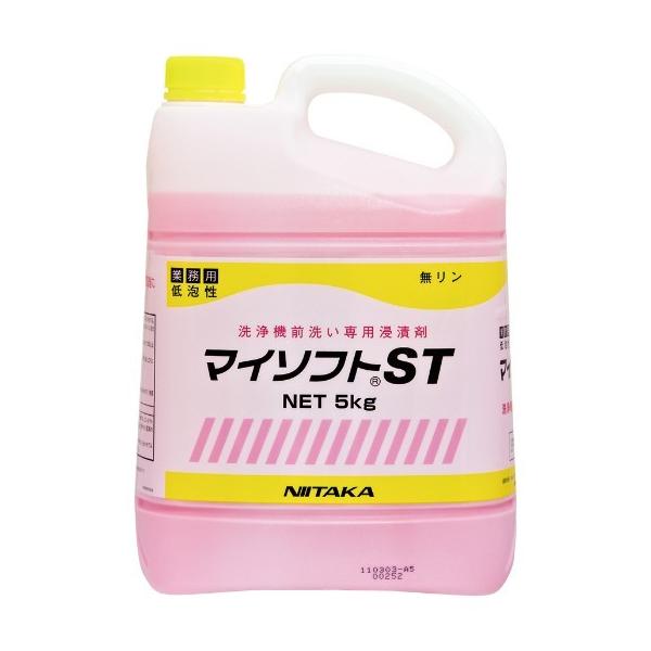 マイソフト ST 5ｋｇ ◇洗浄機への持ち込みOK◇一般の中性洗剤と異なり低泡性のため、食器に洗剤が付着した状態で洗浄機内に持ち込まれても、泡立ちを抑えます。浸漬後すすがずに洗浄機に投入できるので、作業性が良好です。◇スポンジ洗いで確かな洗...