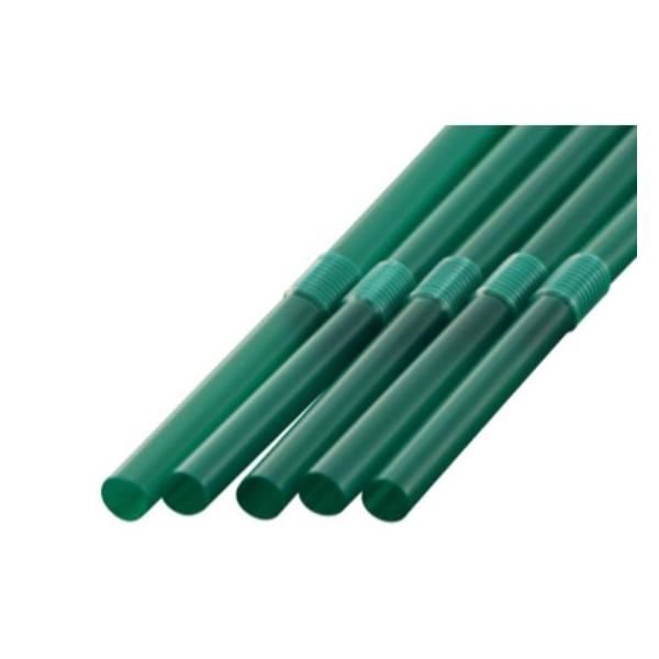 DAIYA STRAW フレックスストロー 緑◇ジュース用（ショートタイプ）の曲がる短いストロー（包装なし）です。●サイズ：φ6mm×17cm●入数：500本