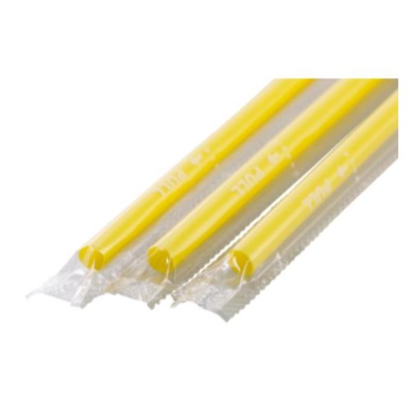 DAIYA STRAW ストレートストロー 黄◇ジュース用のストレートストロー（袋入り）です。●サイズ：φ6mm×21cm●入数：500本